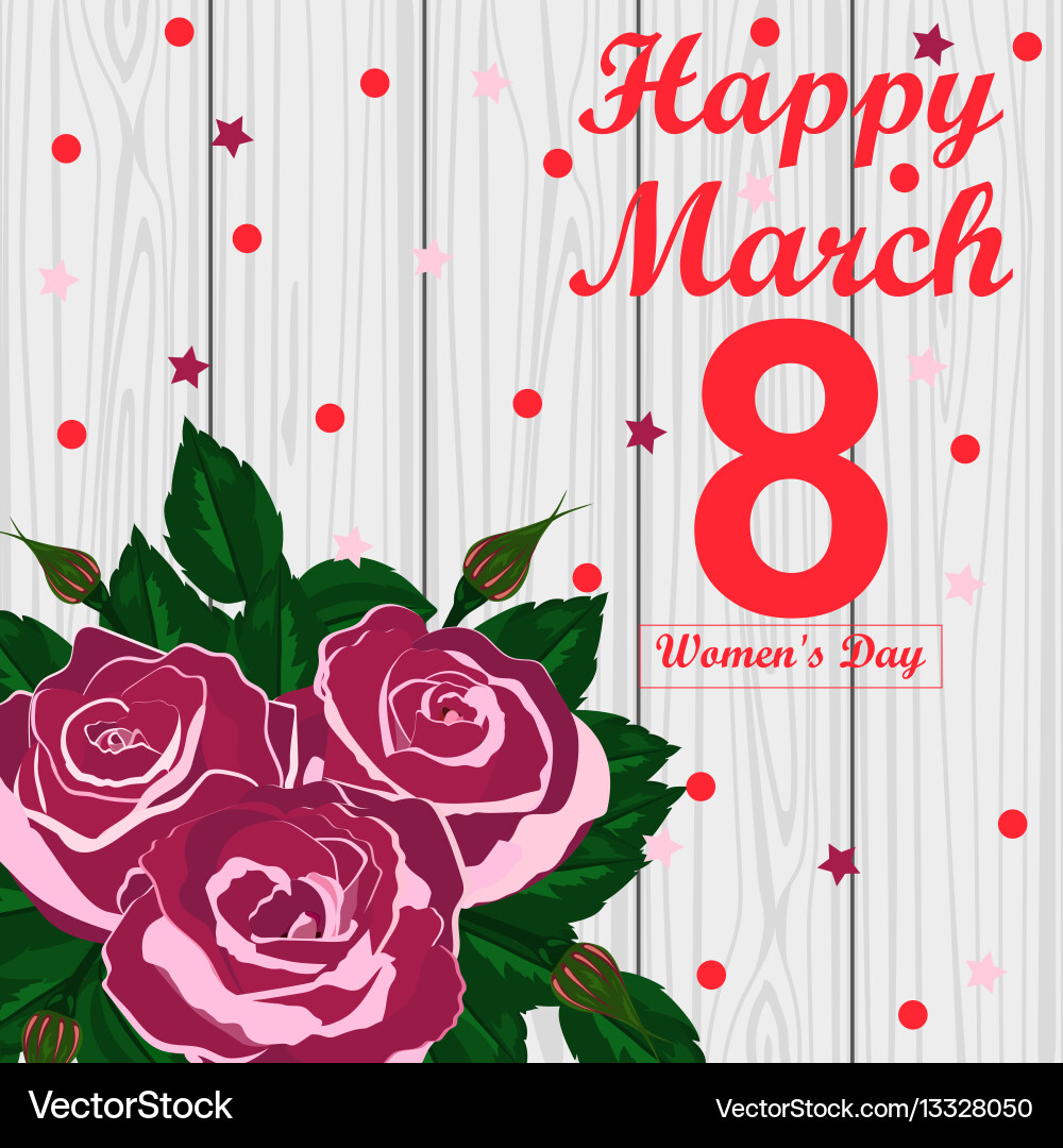 Card for women s day Royalty Free Vector Image