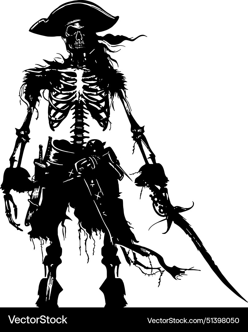 Pirate skeleton Royalty Free Vector Image - VectorStock