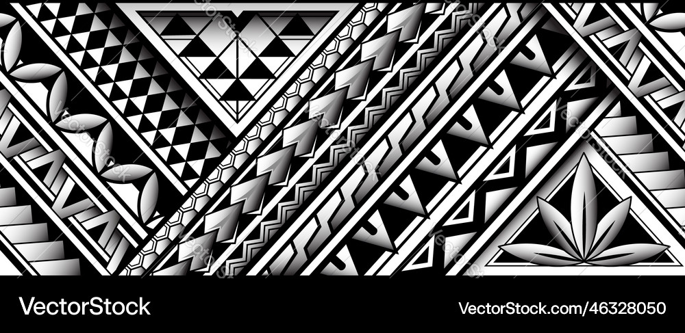 Polynesian tribal art tattoo design Royalty Free Vector