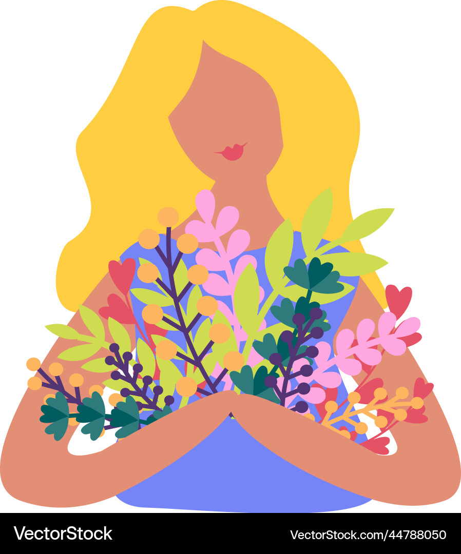 Spring girl Royalty Free Vector Image - VectorStock