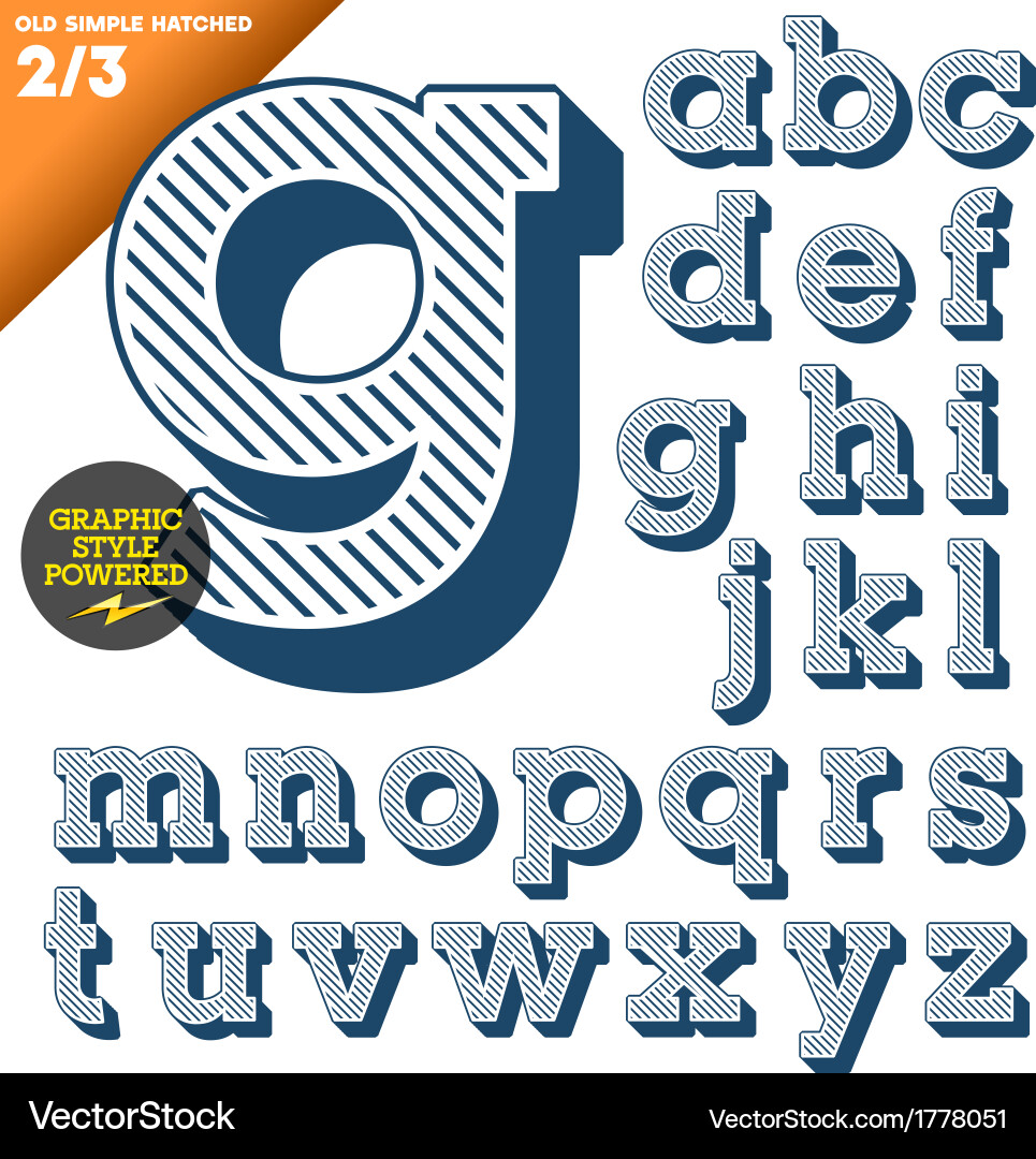 An old fashioned alphabet Royalty Free Vector Image