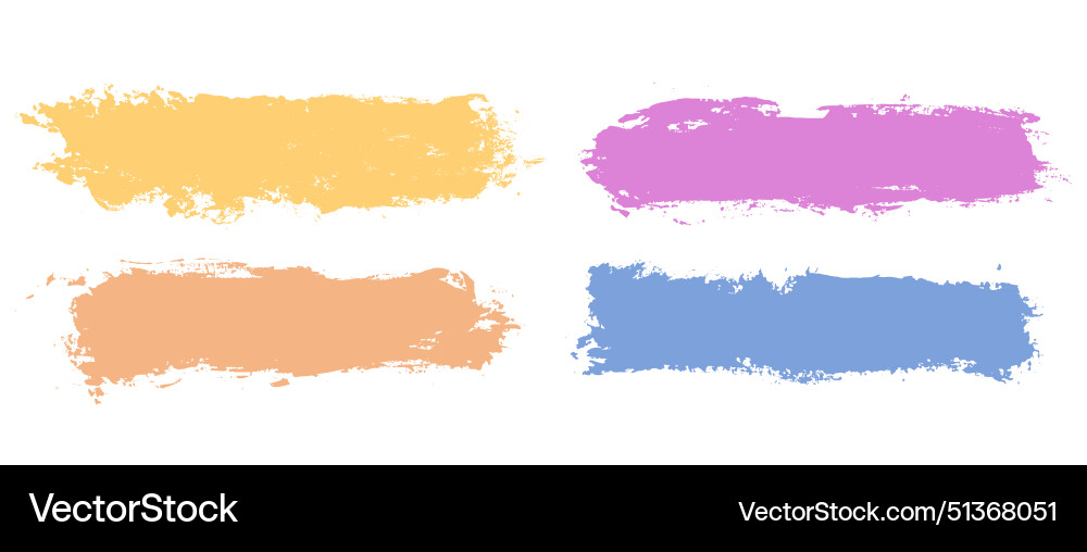 Brush strokes colorful backgrounds set Royalty Free Vector