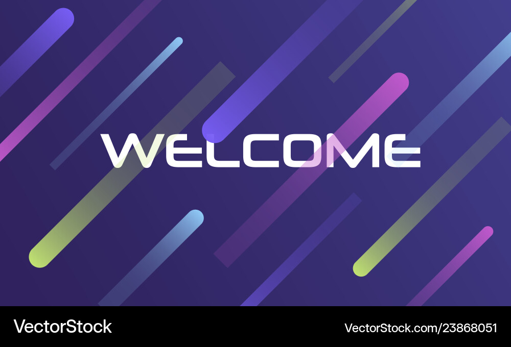 Colorful welcome sign Royalty Free Vector Image