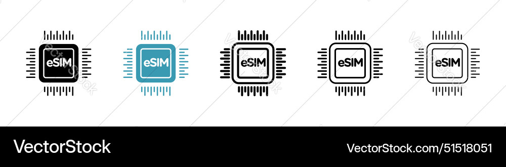 Esim icon Royalty Free Vector Image - VectorStock