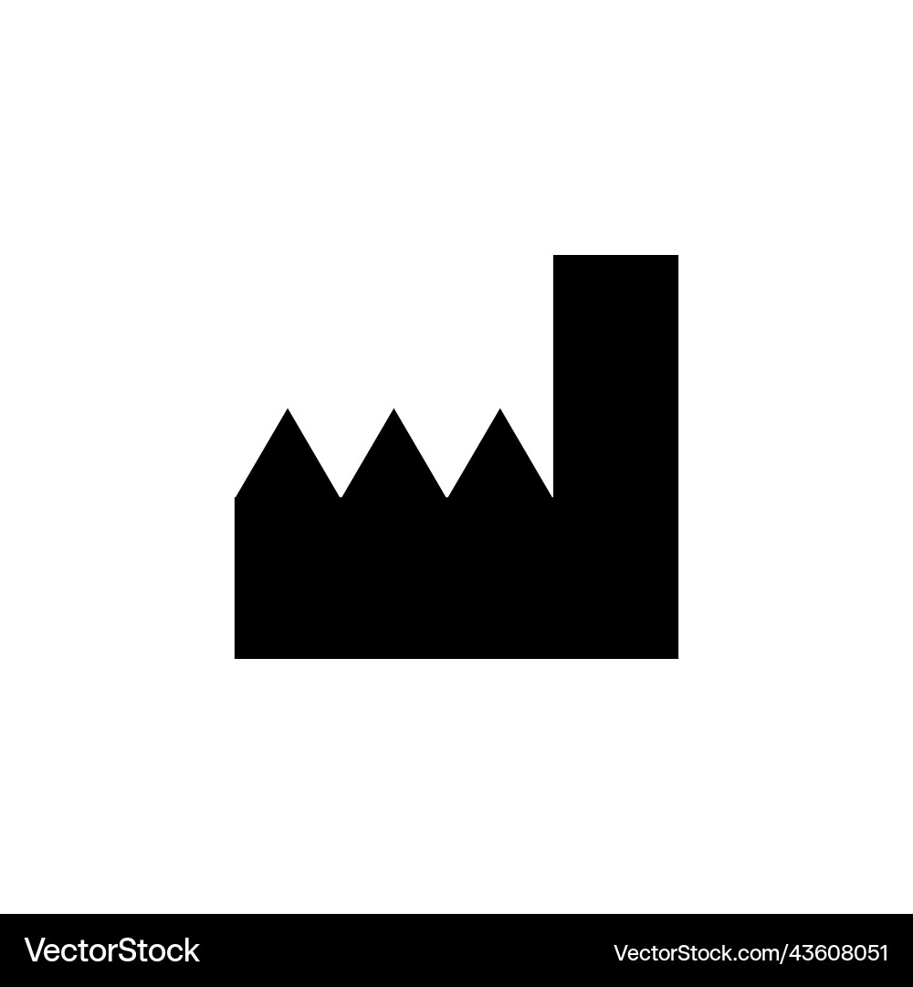 Factory Icon - Industrial Symbol Royalty Free Vector Image