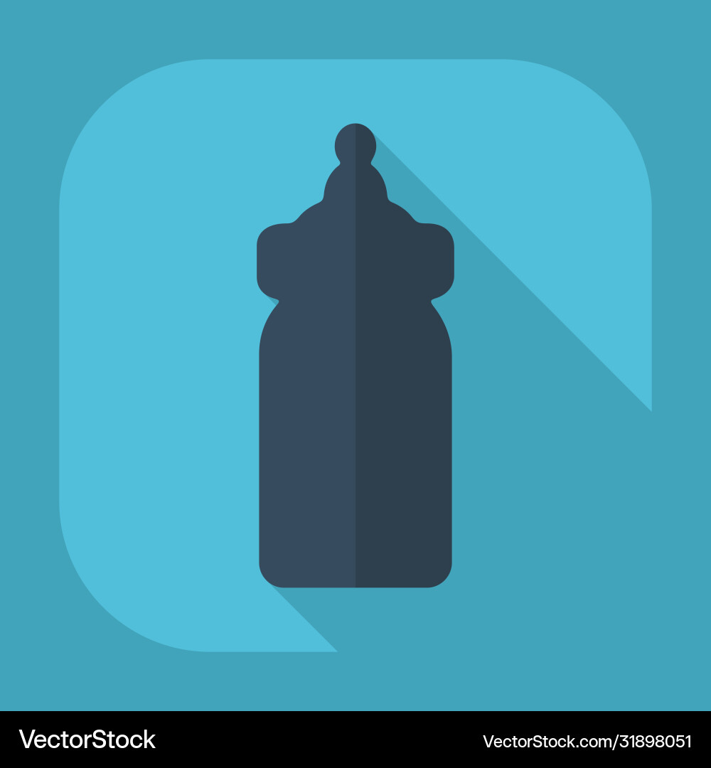 Flat modern design with shadow baby bottle Vector Image