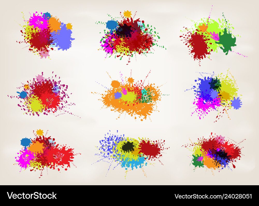 Paint splashes Royalty Free Vector Image - VectorStock