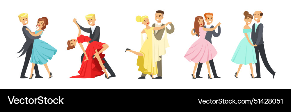 Professional dancer couple dancing on stage Vector Image