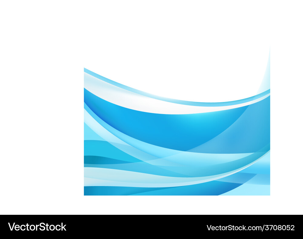 Abstract blue wavy water background Royalty Free Vector