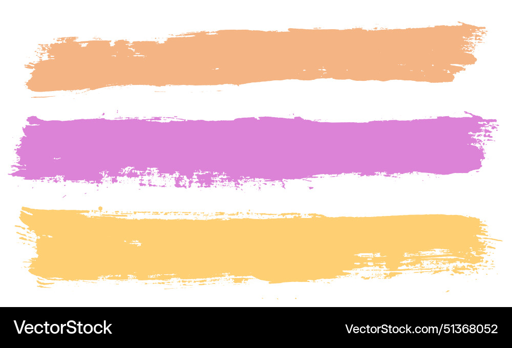 Brush strokes colorful backgrounds set Royalty Free Vector