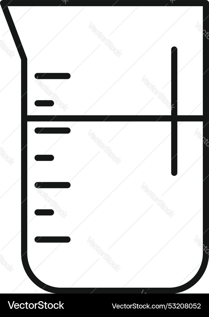 Chemical beaker icon showing measuring tool Vector Image