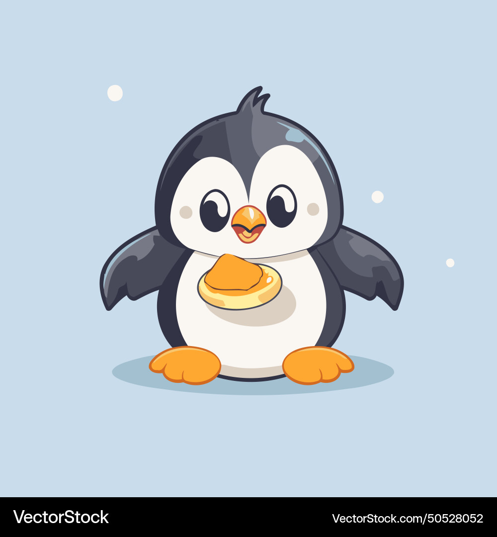 Cute penguin cartoon character Royalty Free Vector Image