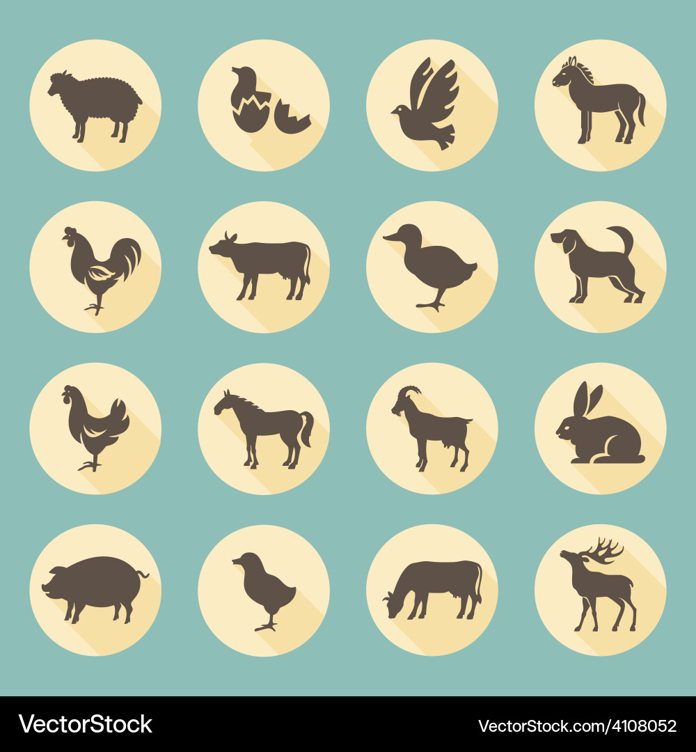 Farm animals Royalty Free Vector Image - VectorStock
