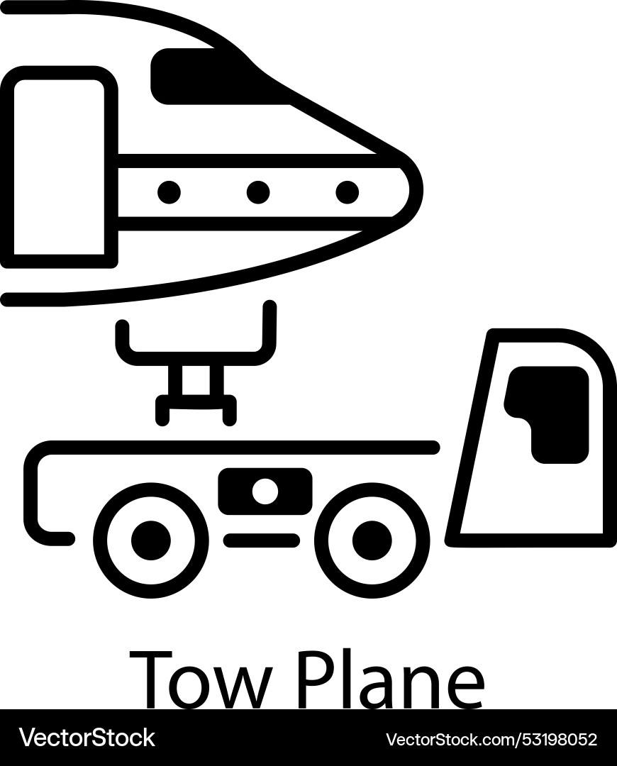 Tow plane Royalty Free Vector Image - VectorStock