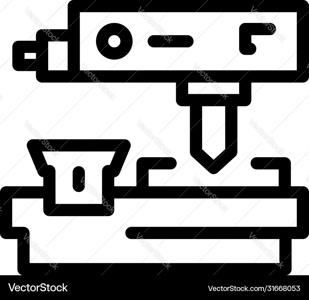 Business milling machine icon outline style Vector Image