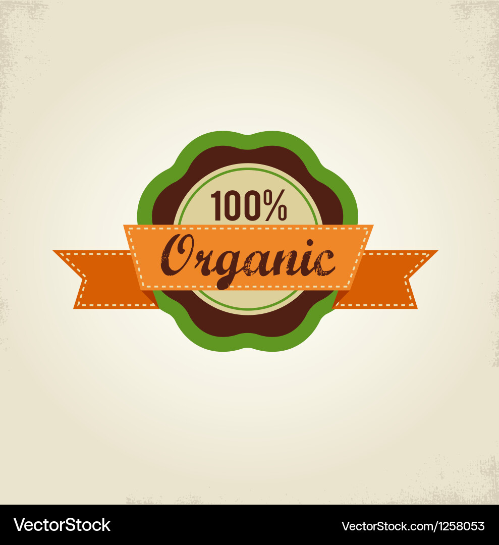 Bio-Lebensmittel-Label-Tag und graphi-Element Vektorbild