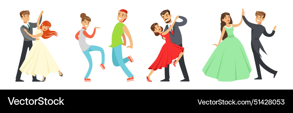 Professional dancer couple dancing on stage Vector Image
