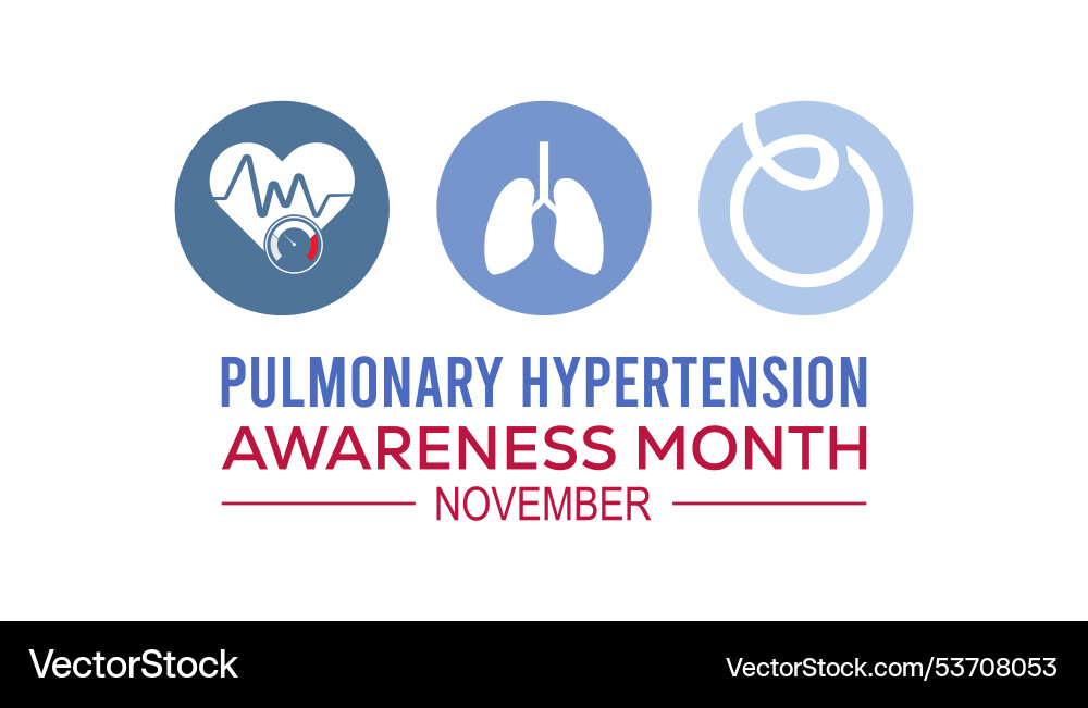 Pulmonary hypertension awareness month Royalty Free Vector