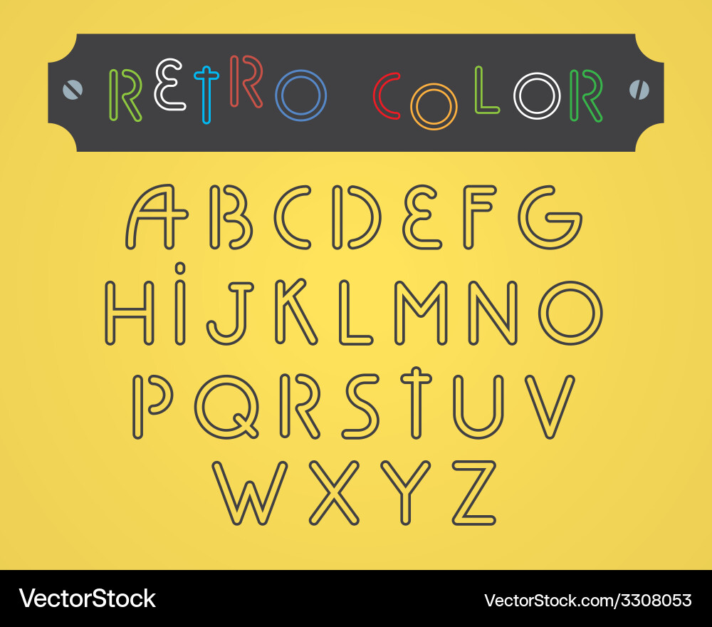 Type font Royalty Free Vector Image - VectorStock