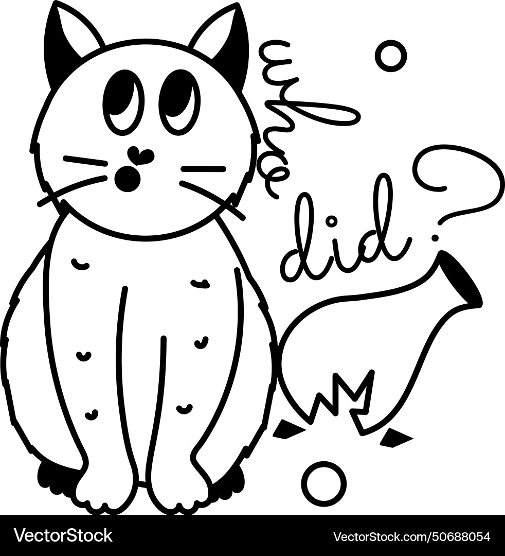 Basic cat v Royalty Free Vector Image - VectorStock