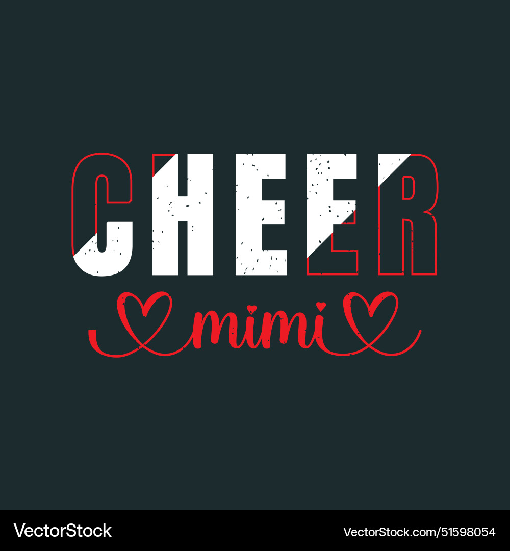 Cheer mimi printable design leading Royalty Free Vector