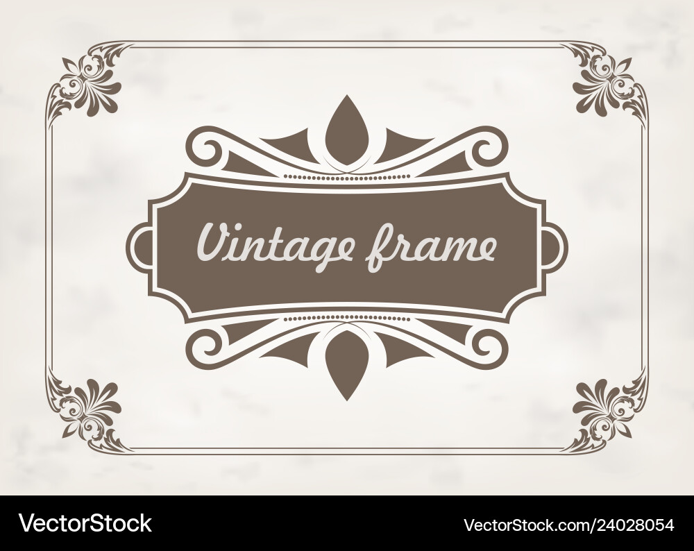 Decorative frame Royalty Free Vector Image - VectorStock
