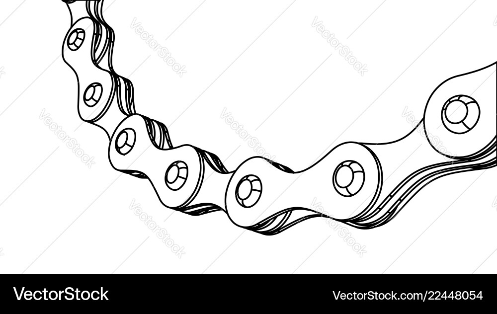 Detailed Bicycle Chain Close-Up Royalty Free Vector Image