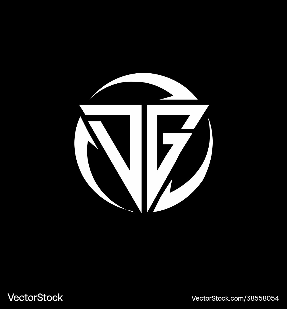Dg logo monogram design template Royalty Free Vector Image