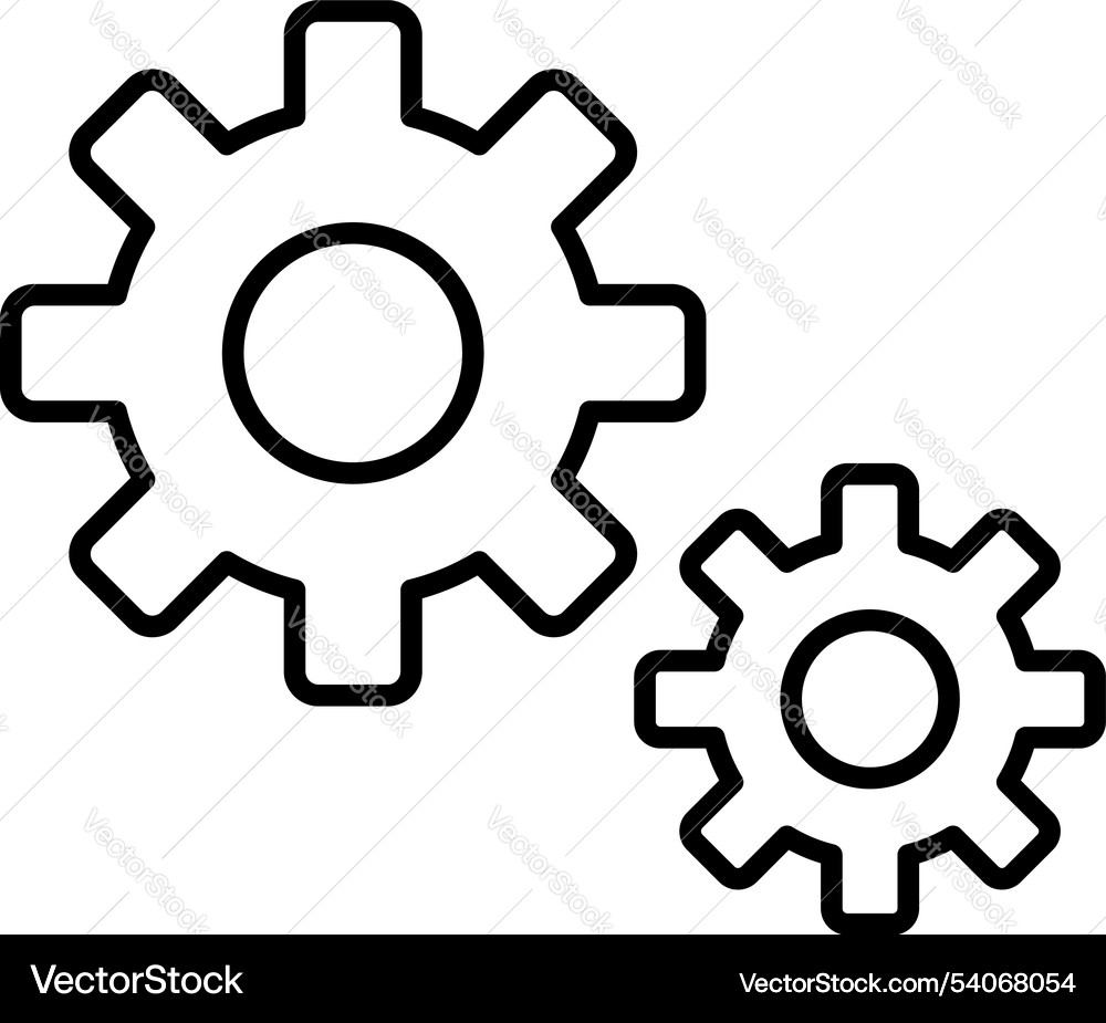 Gear line icon design Royalty Free Vector Image