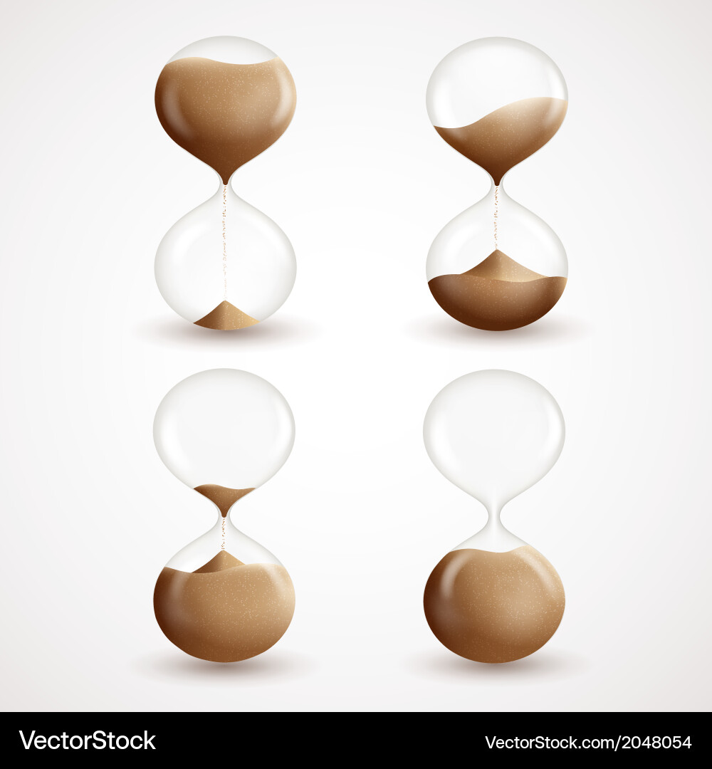 Hourglass Sand Timer Icons Royalty Free Vector Image