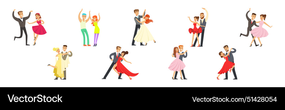 Professional dancer couple dancing on stage Vector Image