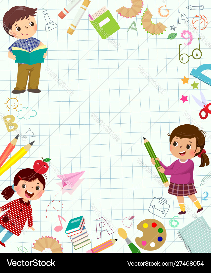 Template for advertising background in learning Vector Image