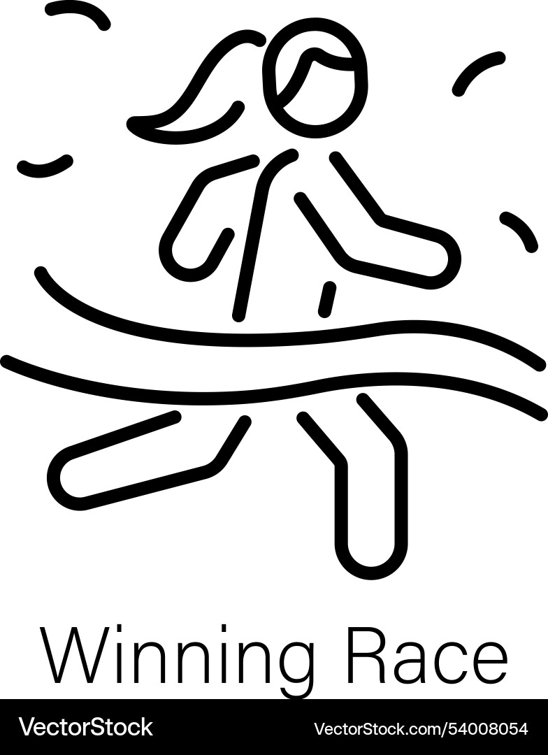 Winning race Royalty Free Vector Image - VectorStock
