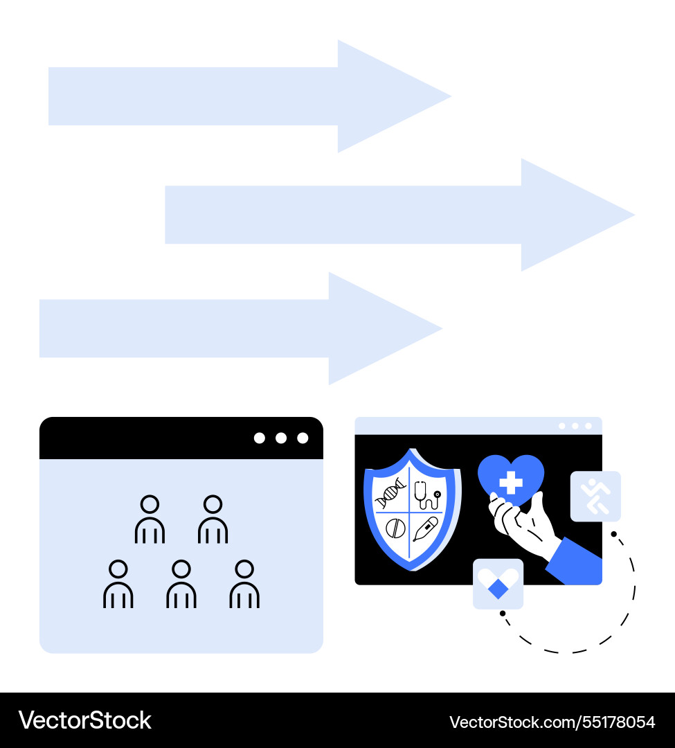 Workflow integration with team management Vector Image