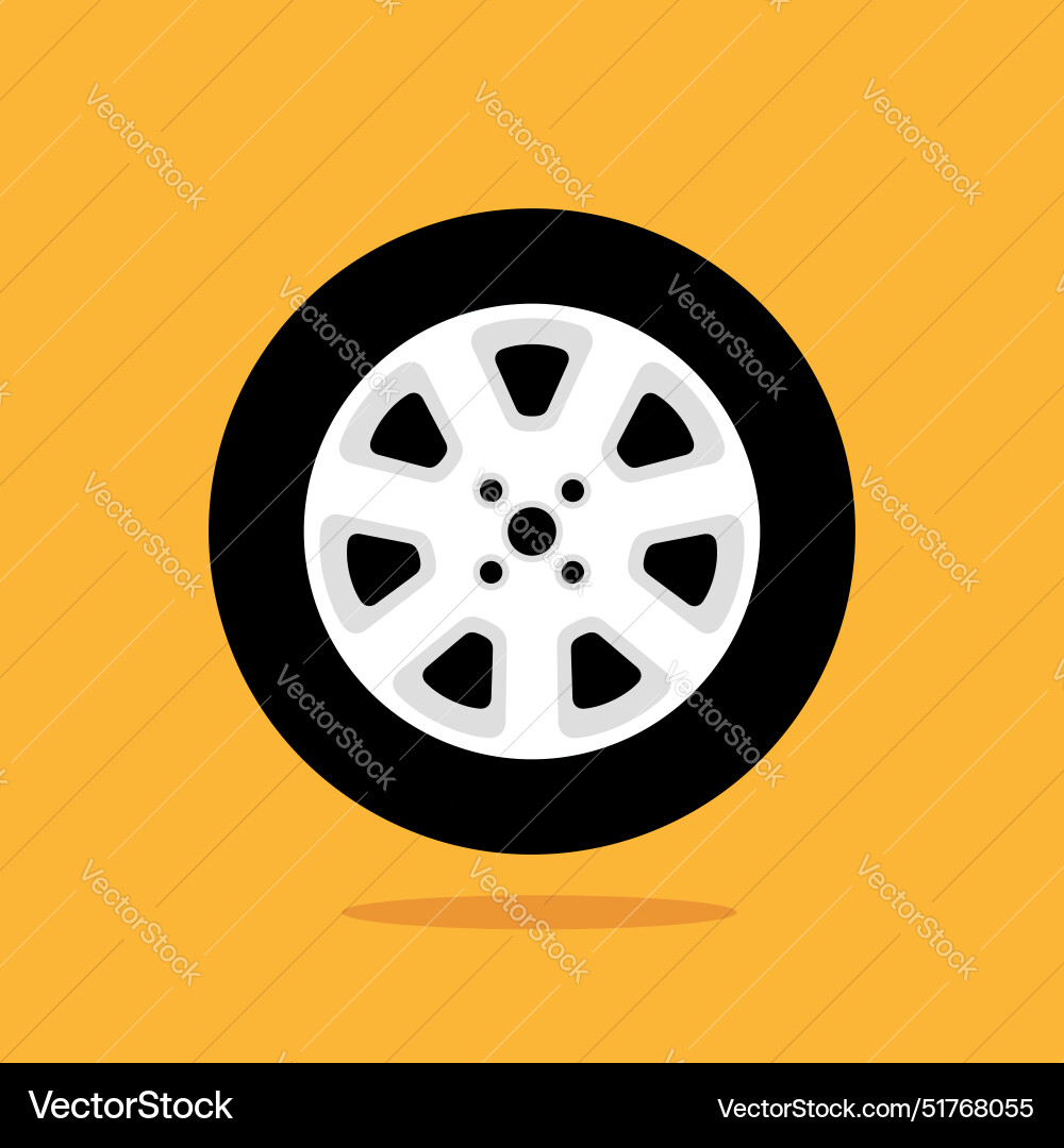 Car wheel icon Royalty Free Vector Image - VectorStock