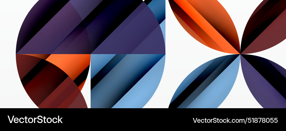 Circles and round shapes geometric minimal Vector Image