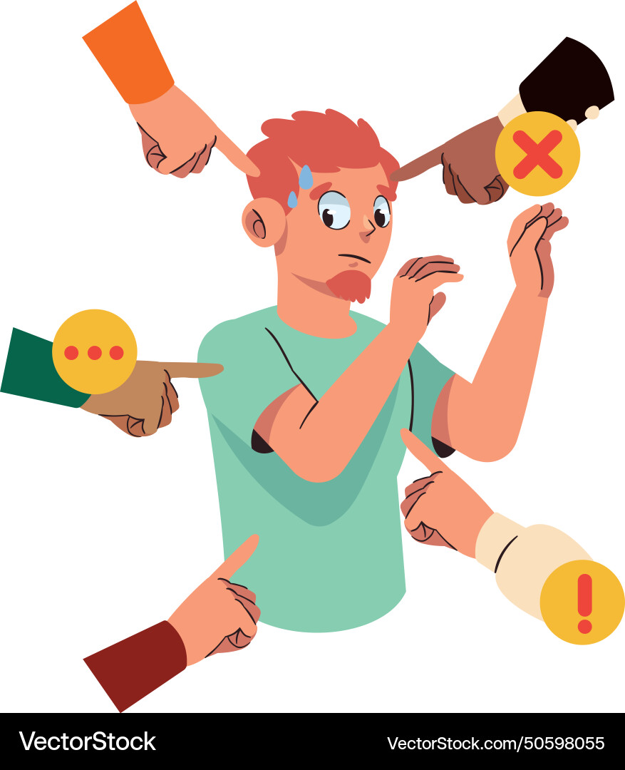 Discrimination social oppression Royalty Free Vector Image