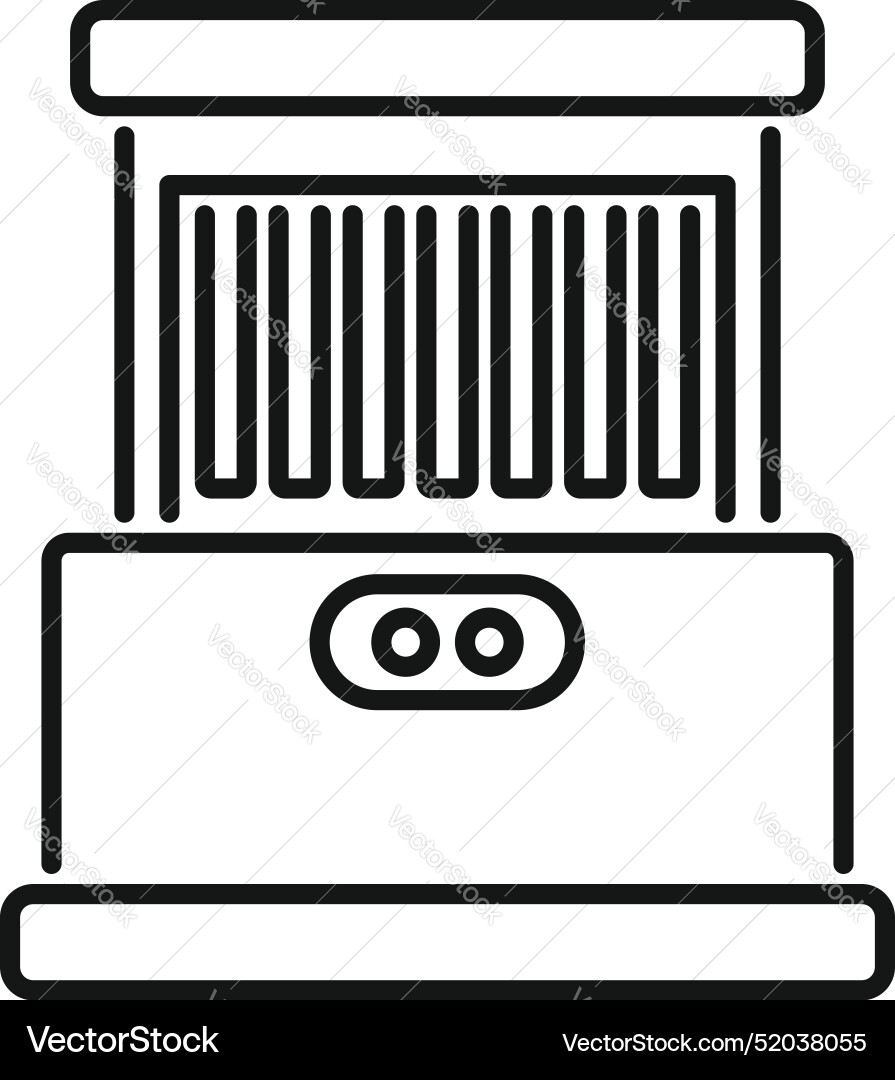 Electric heater with vertical heating elements Vector Image