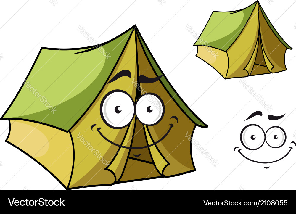 Fun cartoon tent Royalty Free Vector Image - VectorStock