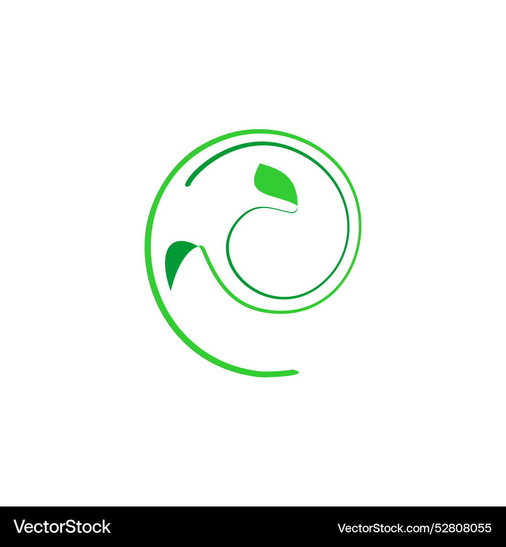 Organic natural bio herb eco plant leaf logo Vector Image