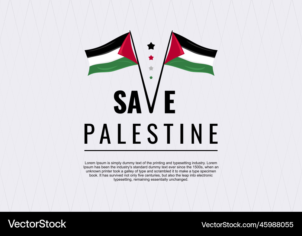 Save palestine free flag wallpaper Royalty Free Vector Image
