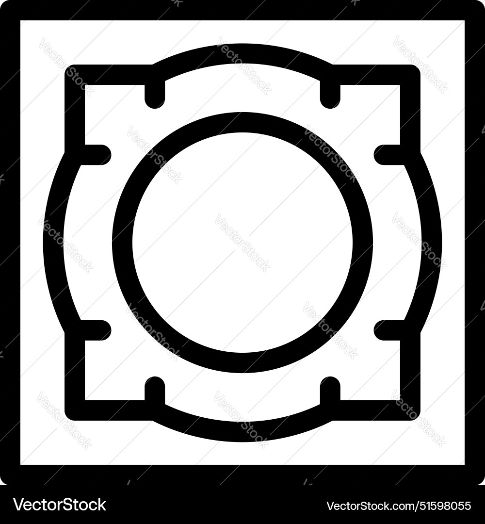 Simple gear wheel with cogs rotating inside square