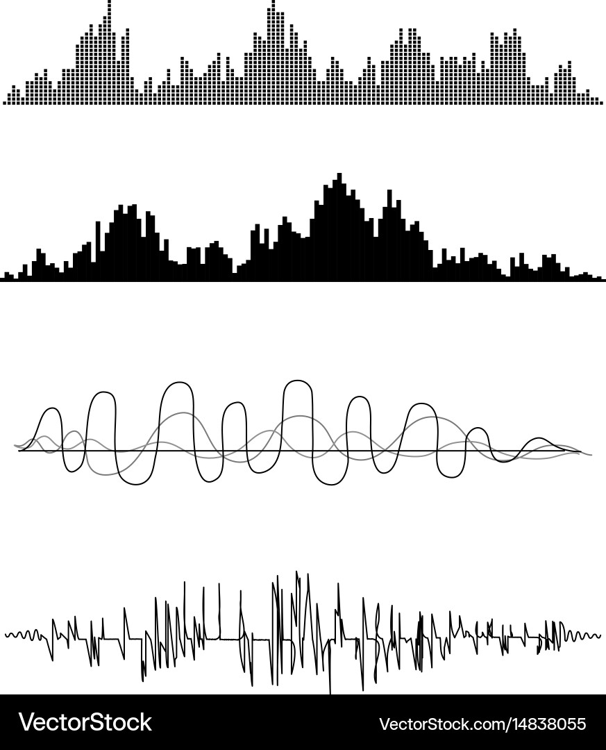 Sound waves Royalty Free Vector Image - VectorStock