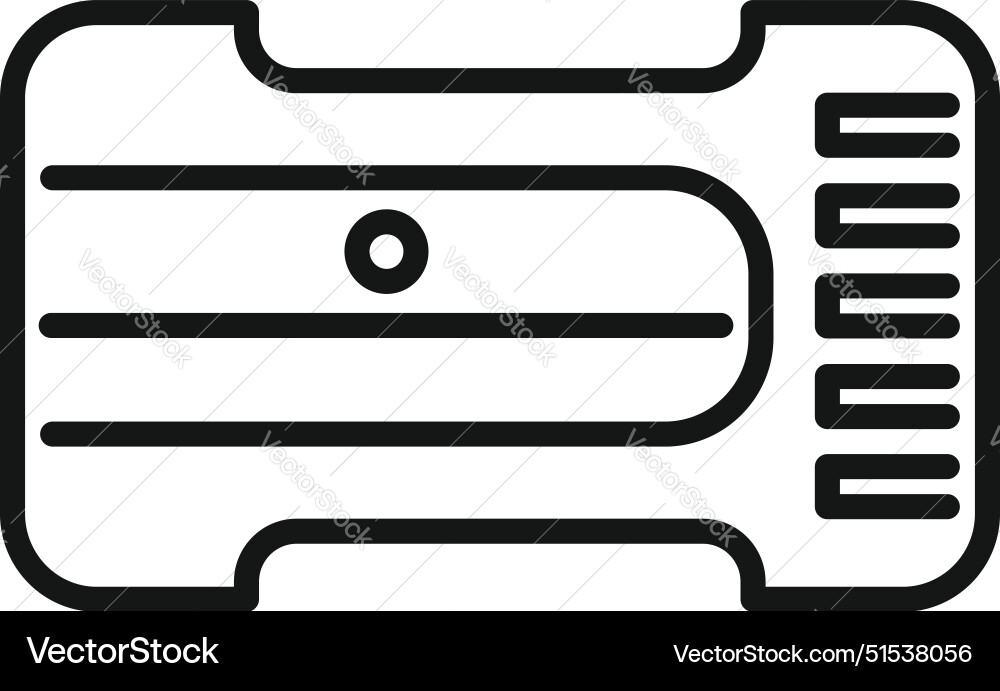 Black and white air conditioner remote icon Vector Image