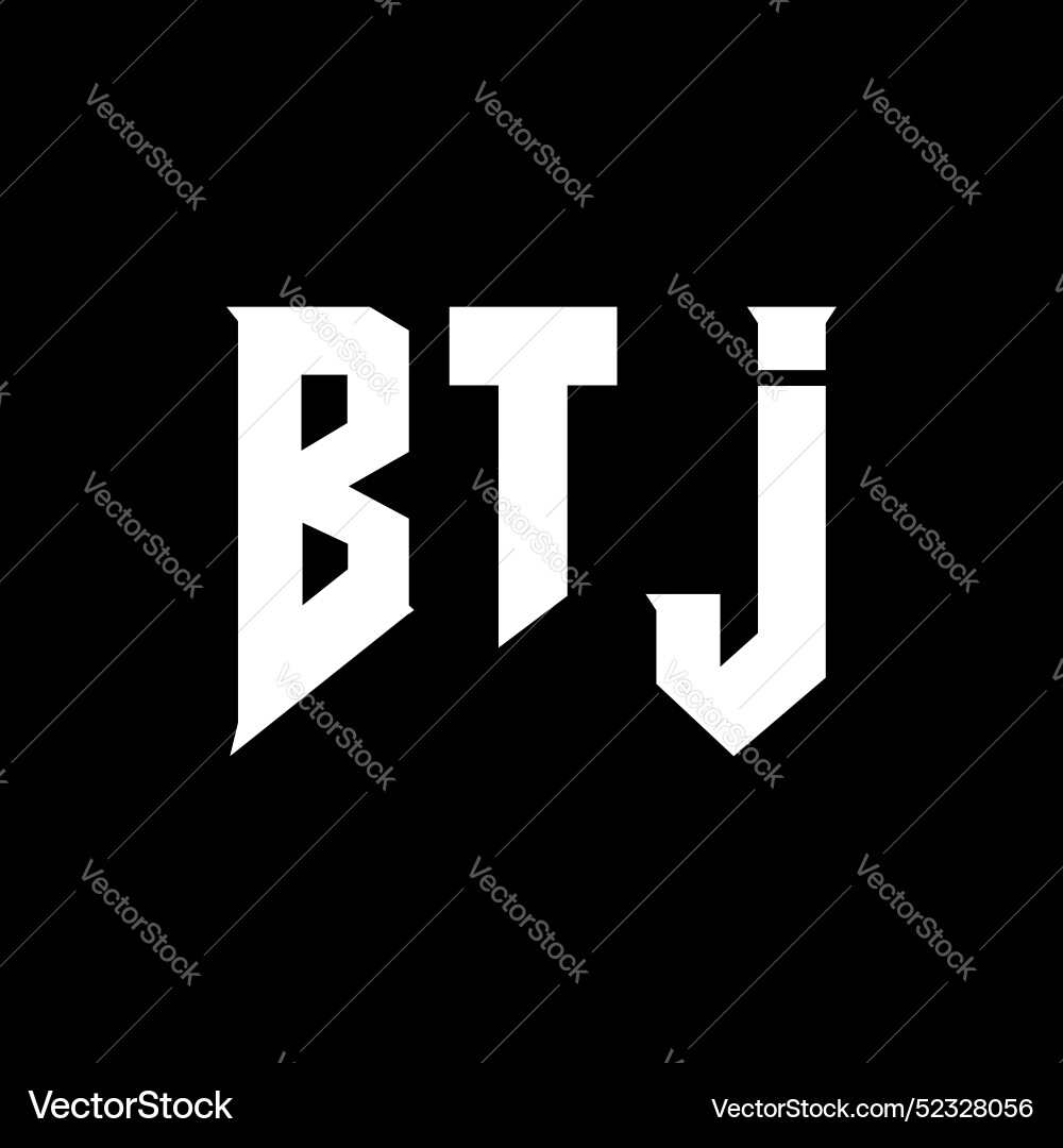 Btj letter logo design for technology company Vector Image
