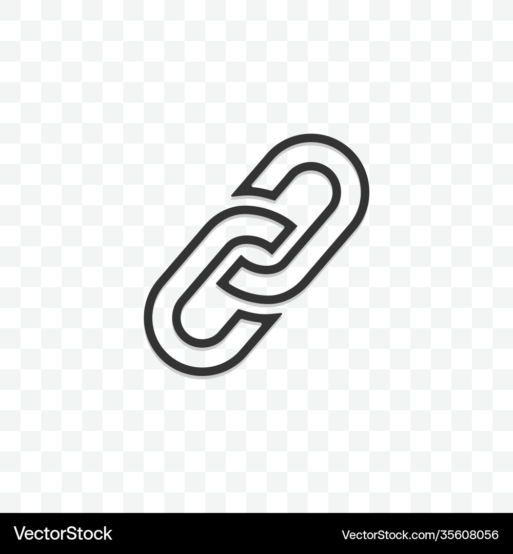 Chain link icon on transparent background Vector Image