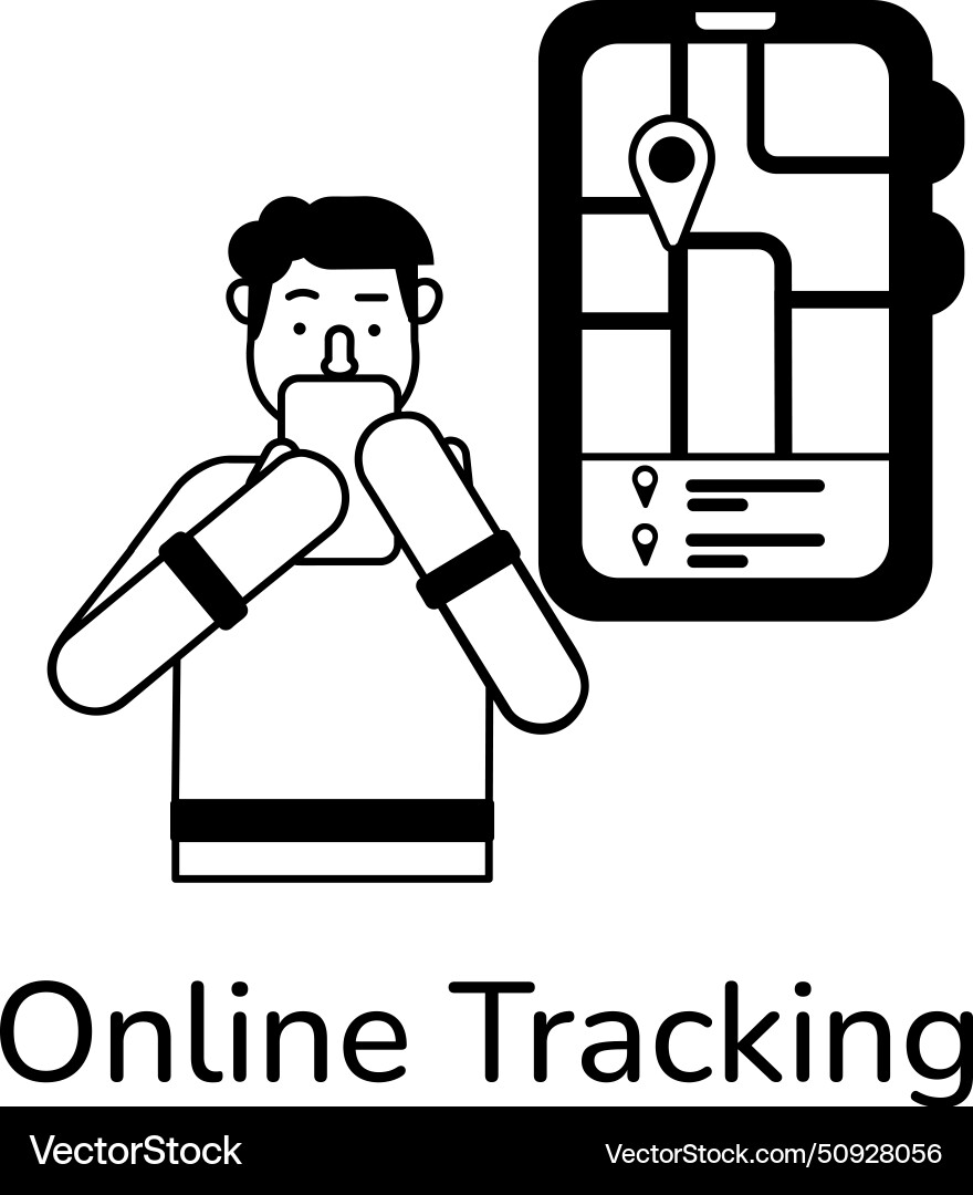 Online tracking Royalty Free Vector Image - VectorStock