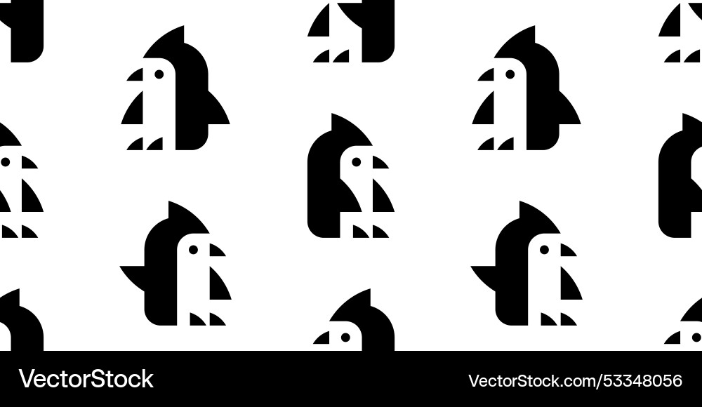 Seamless pattern with penguin Royalty Free Vector Image