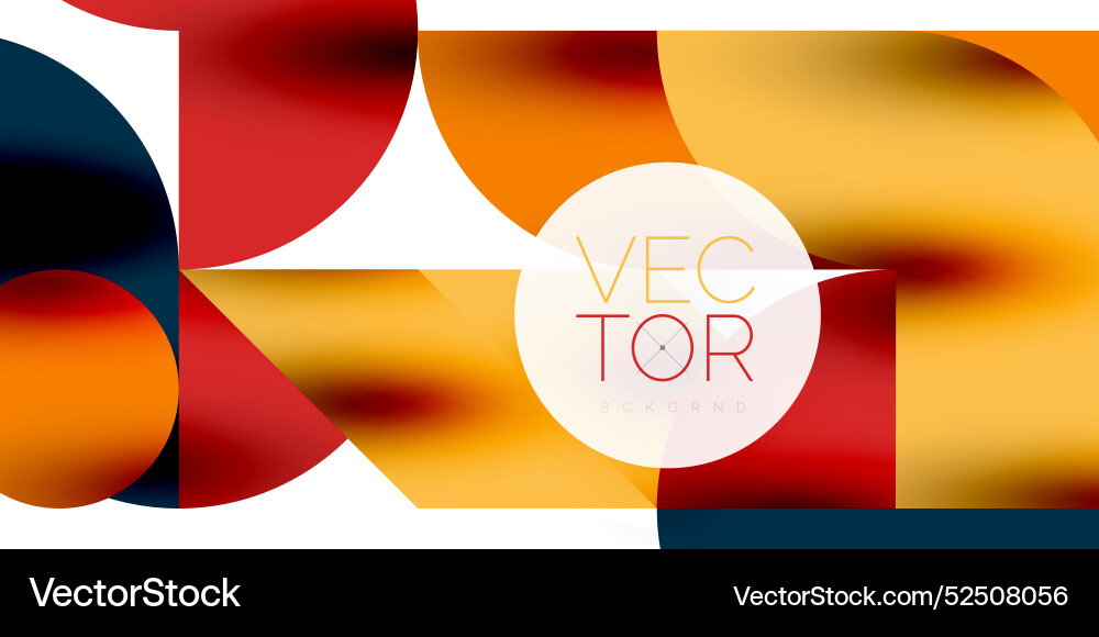 Tech minimal circular shapes geometric art Vector Image