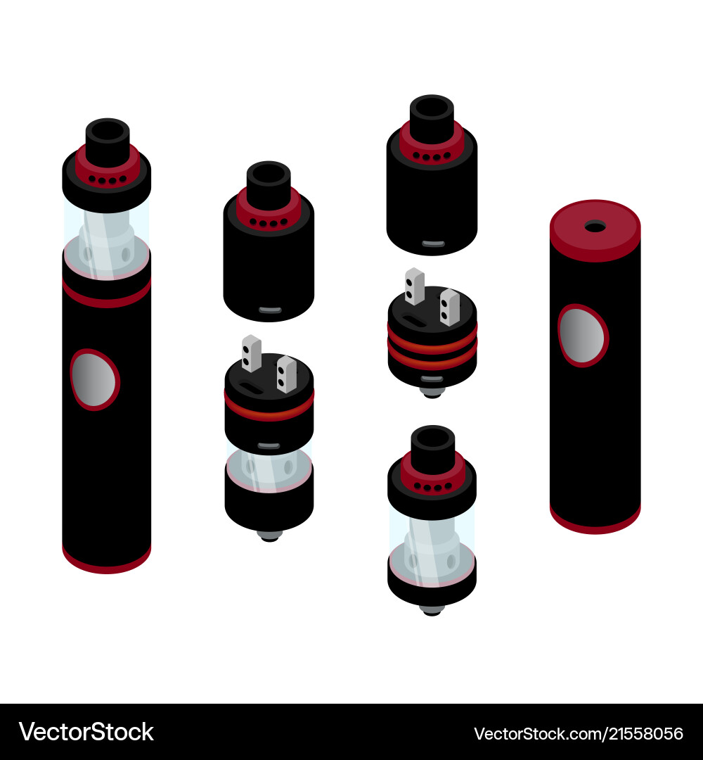 Vape pen vaporiser smoking device Royalty Free Vector Image